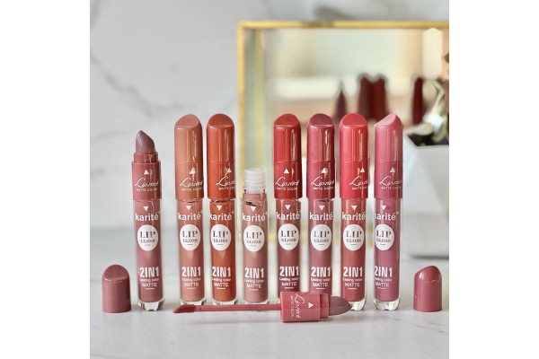 Помада 2в1 Karite Lasting Color Matte Купуй лише на OPTTIME.COM.UA