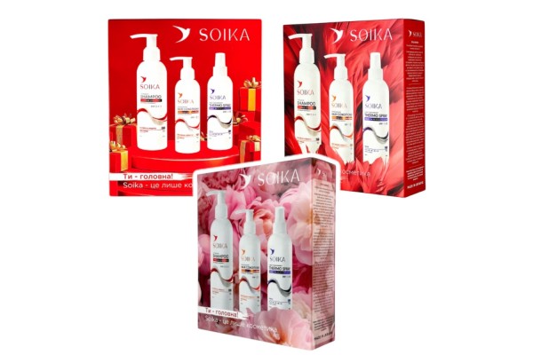 Набір Soika 3в1 для жирного типу волосся "Глибоке очищення та захист ...